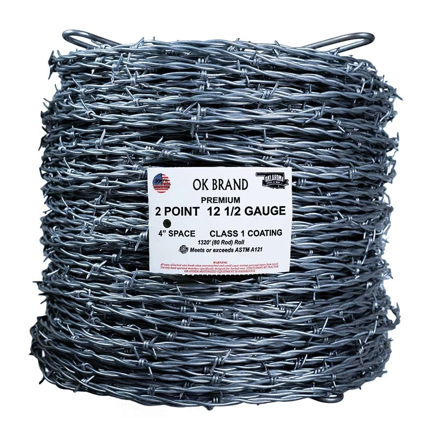 OK Brand 4-Point Premium Barbed Wire, 1320' - 0000000595 - Runnings