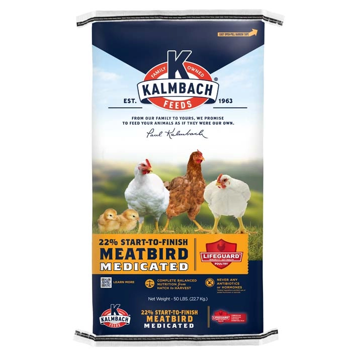 KALMBACH™ FEEDS 22% Start-To-Finish Meatbird Feed (Medicated), 50 lbs ...