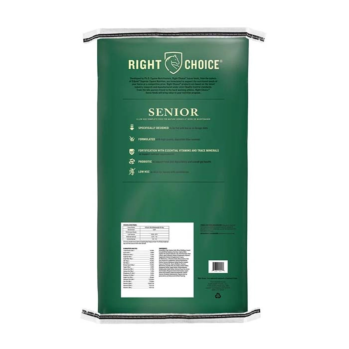 Right Choice® Senior Pellet Mature Horse Feed, 50 lbs. - 0000009979 ...