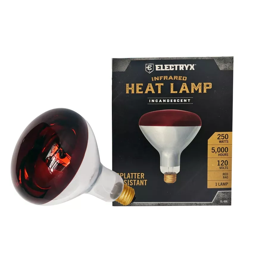 Electryx 250 Watt Infrared Heat Lamp Bulb - Runnings