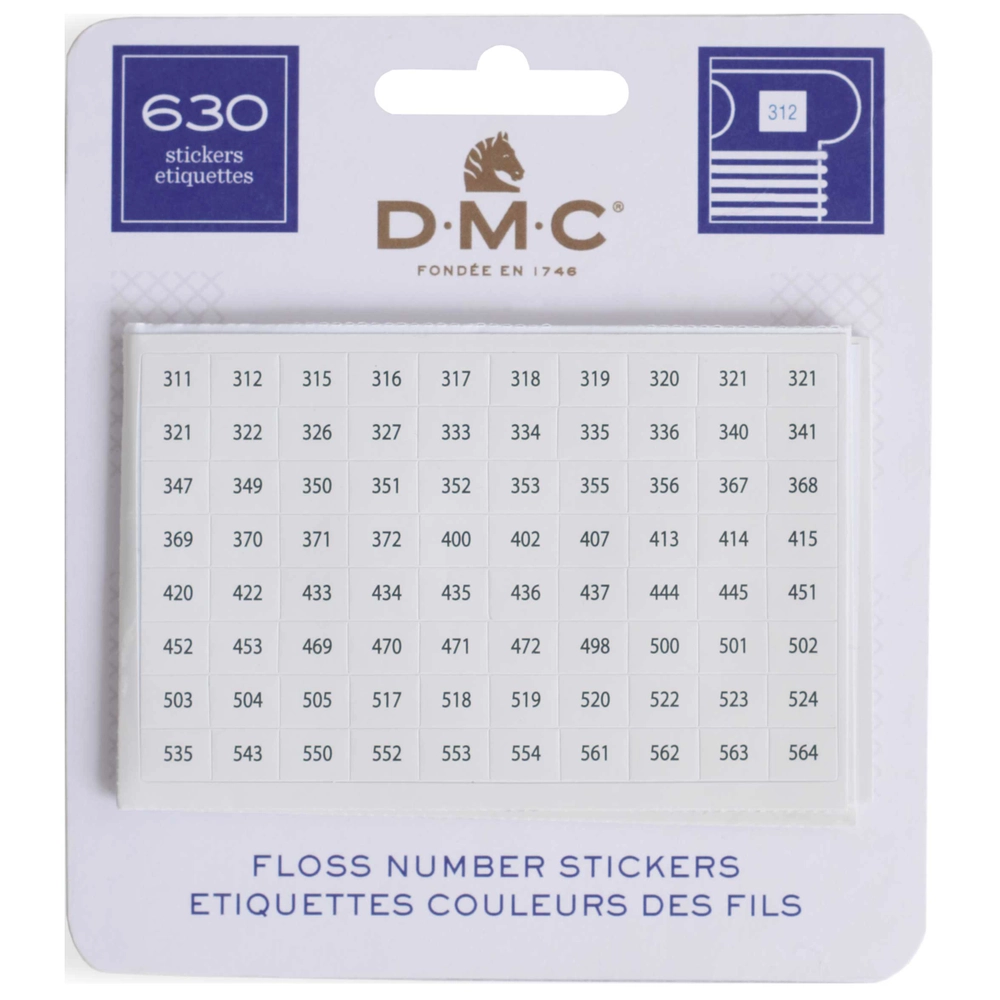 DMC Floss Number Stickers-640 Labels - 0000000138 - Runnings