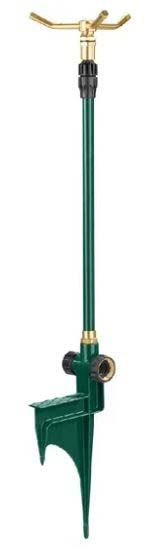 ORBIT® Telescoping High Rise Brass 3-Arm Sprinkler with Step Spike ...