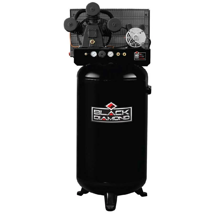 Black Diamond Vertical Stationary Cast Iron Air Compressor, 60 gal ...