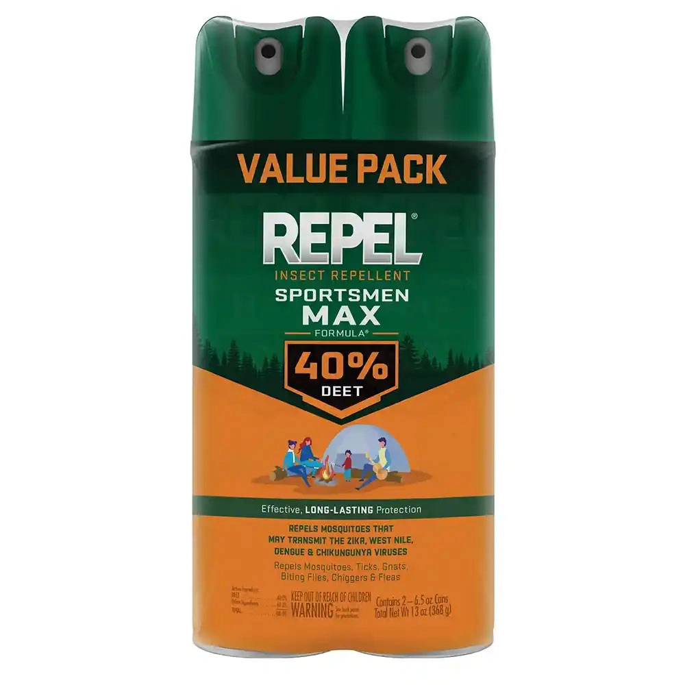 Repel Insect Repellent Sportsmen Max Formula 40% DEET, 2 - 6.5 oz. cans ...