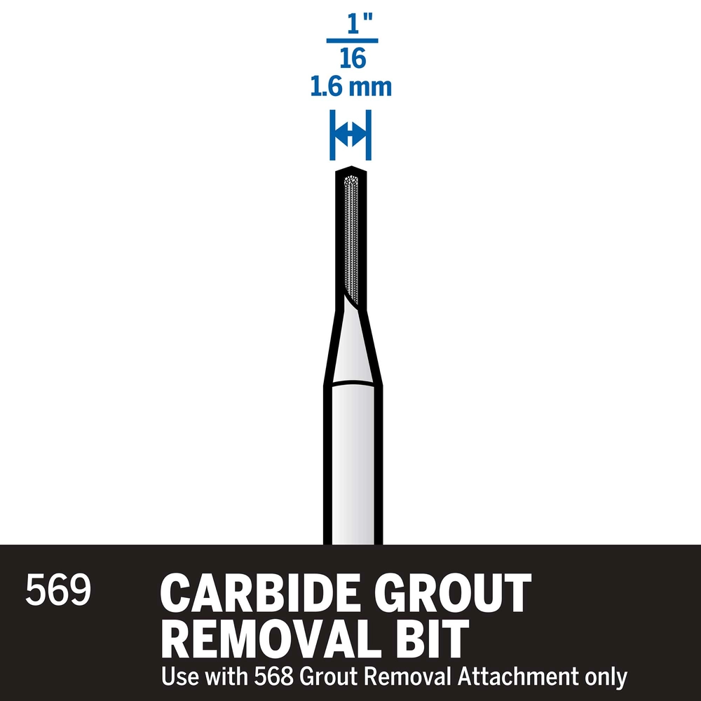 Dremel 1/16 In. Carbide Grout Removal Bit - Runnings