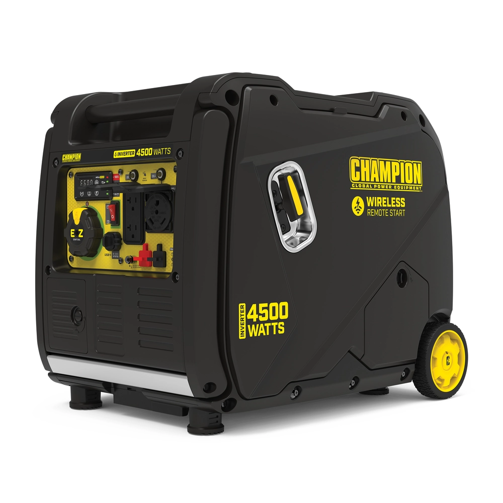 Champion 4500-Watt Wireless Remote Start Inverter Generator with Quiet ...