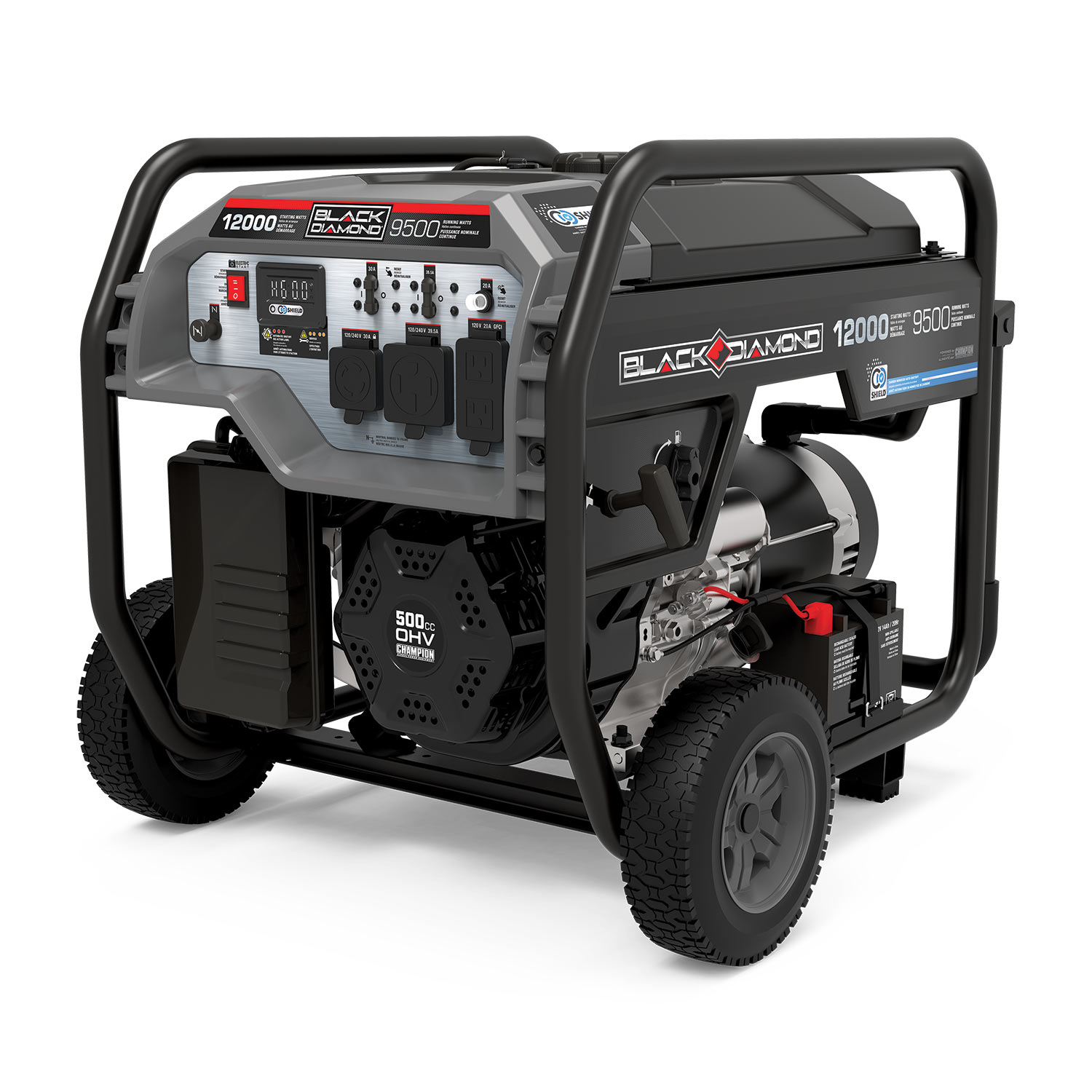 Black Diamond 9500-Watt Electric Start Home Backup Portable Generator ...