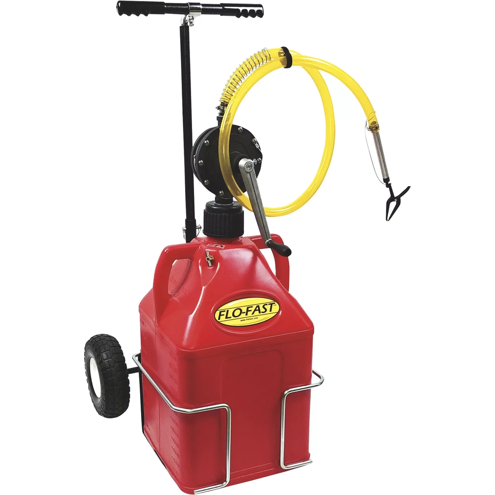 FLO-FAST 15 Gal Gas Red Container w/ Pump & Cart - 0000002132 - Runnings