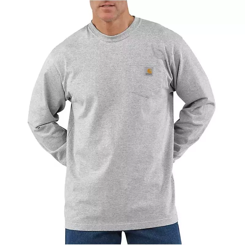 Carhartt Mens Loose Fit Heavyweight Workwear Long-Sleeve Pocket T-Shirt (Style #K126) - Runnings