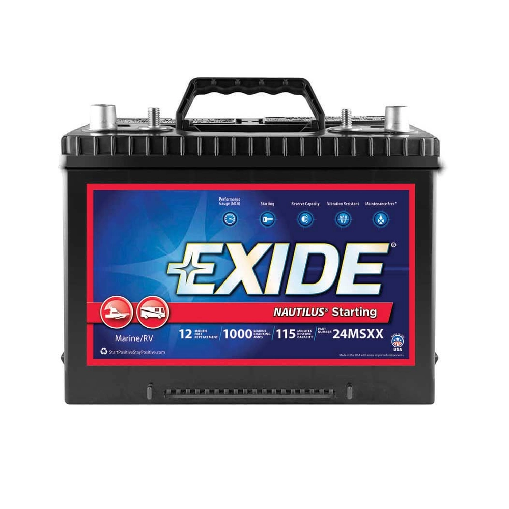 Exide® Nautilus® Marine Starting Battery - 12V, 24MSXX - 0000000330 ...