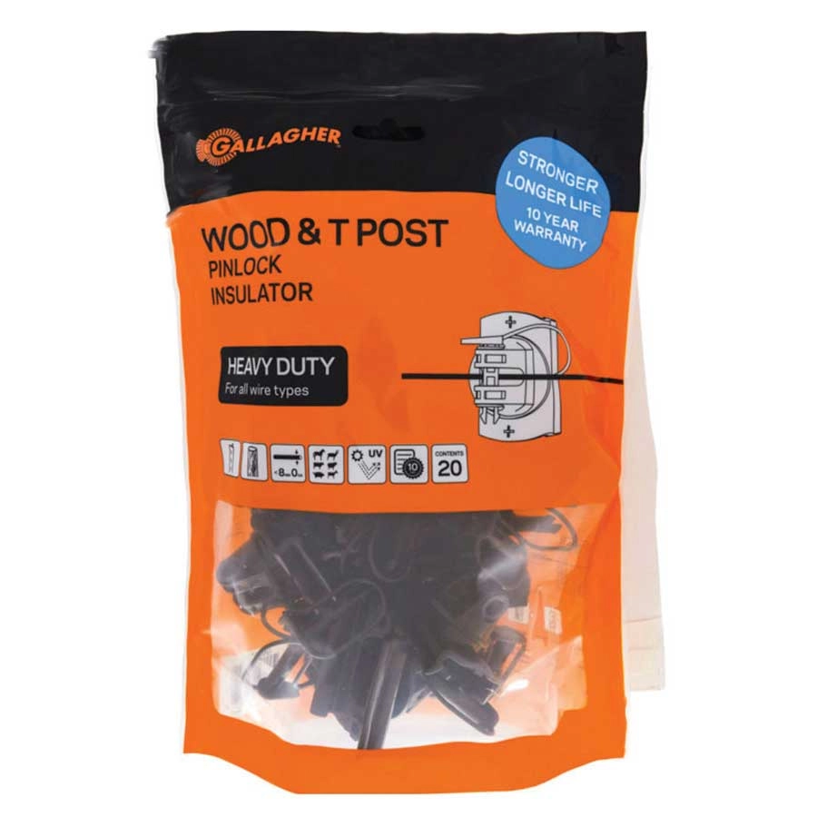 Gallagher™ Multi Purpose Insulator -Black (20 Pack) - 0000006317 - Runnings