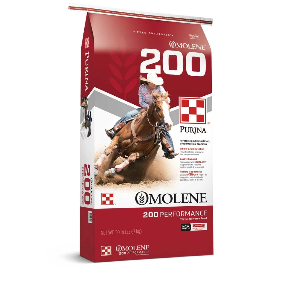 Purina® Omolene #200® Performance Horse Feed, 50 lbs. - Runnings