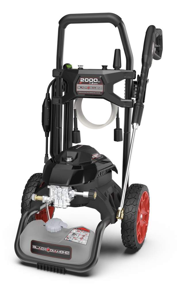 Black Diamond Heavy Duty 2000 PSI Electric Pressure Washer - Runnings