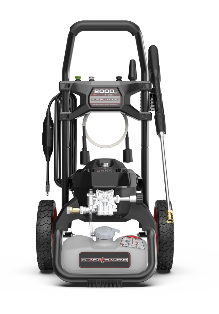 Black Diamond Heavy Duty 2000 PSI Electric Pressure Washer - Runnings