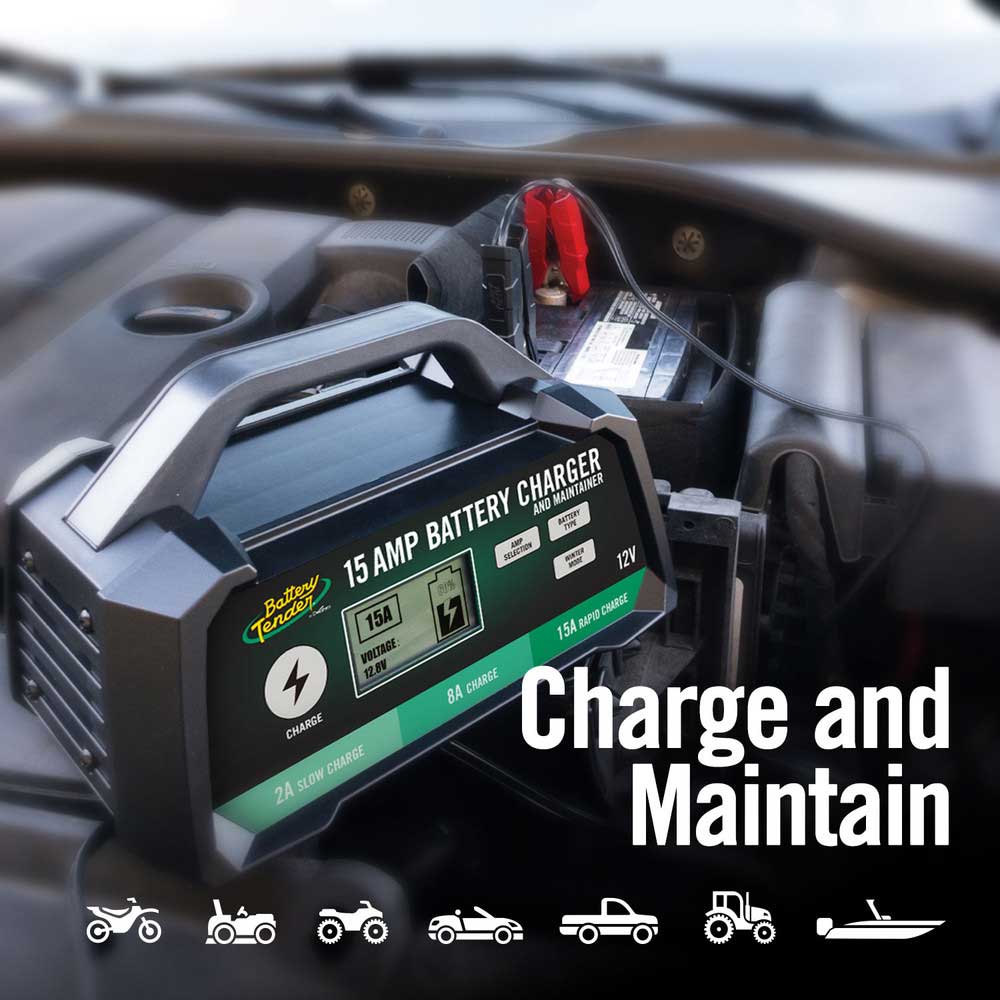 Battery Tender® 12V, 15/8/2 Amp Selectable Chemistry Bench Charger ...