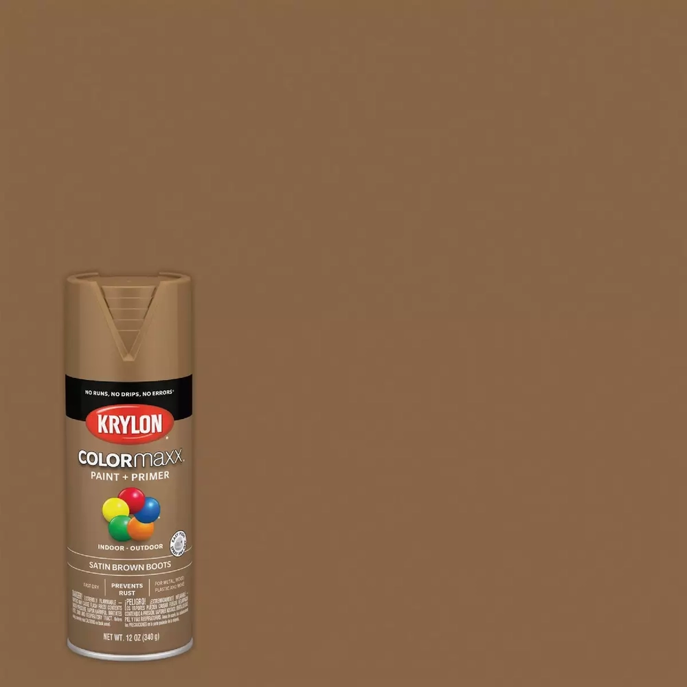 Krylon ColorMaxx 12 Oz. Satin Spray Paint, Brown Boots - Runnings