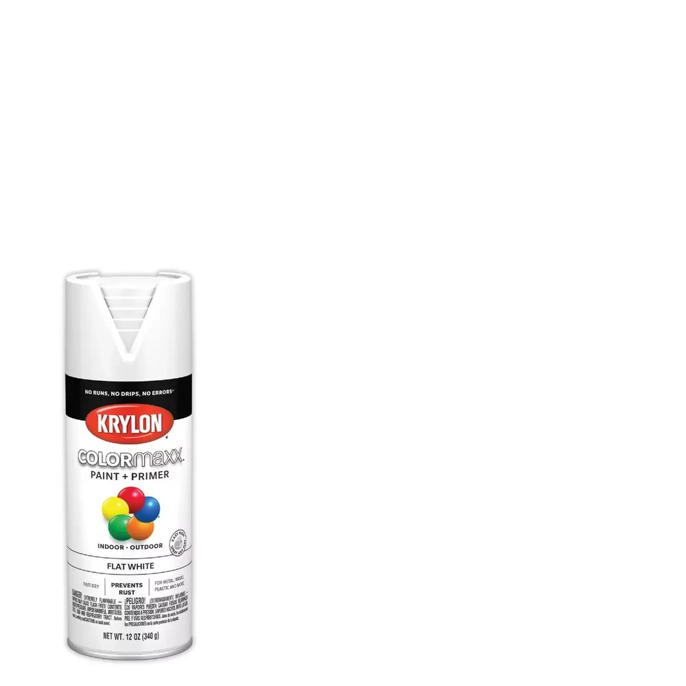 Krylon ColorMaxx 12 Oz. Flat Spray Paint, White - Runnings