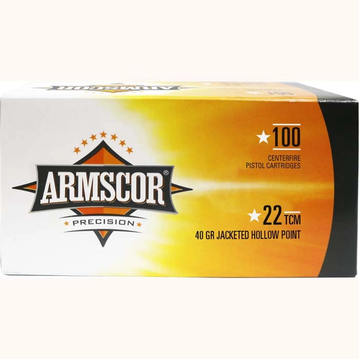 ARMSCOR USA Precision - 22TCM - 40gr - JHP - Nickel Plated Casing ...