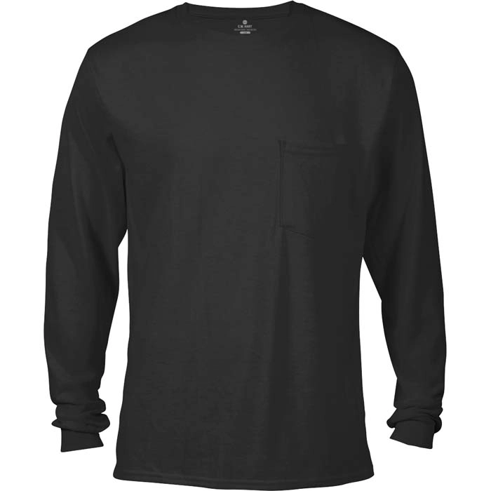 C.W. Hart™ Men's Long Sleeve Crew Neck Pocket T-Shirt - Runnings