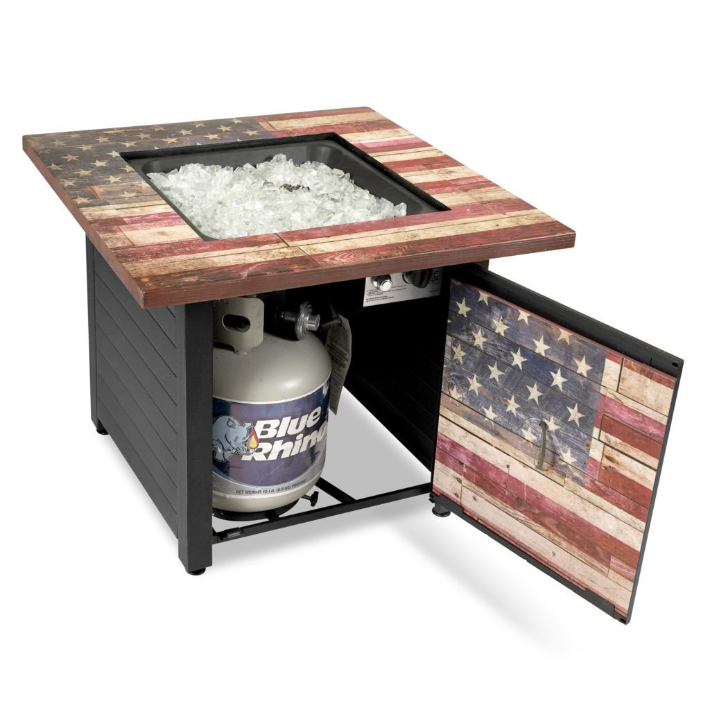 “The Liberty” LP Gas Outdoor Fire Pit With American Flag Mantel - Runnings