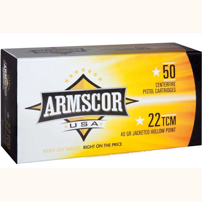 ARMSCOR USA - 22TCM9R - 39gr - JHP - Brass Casing(Case Lubed) - 50rnd ...