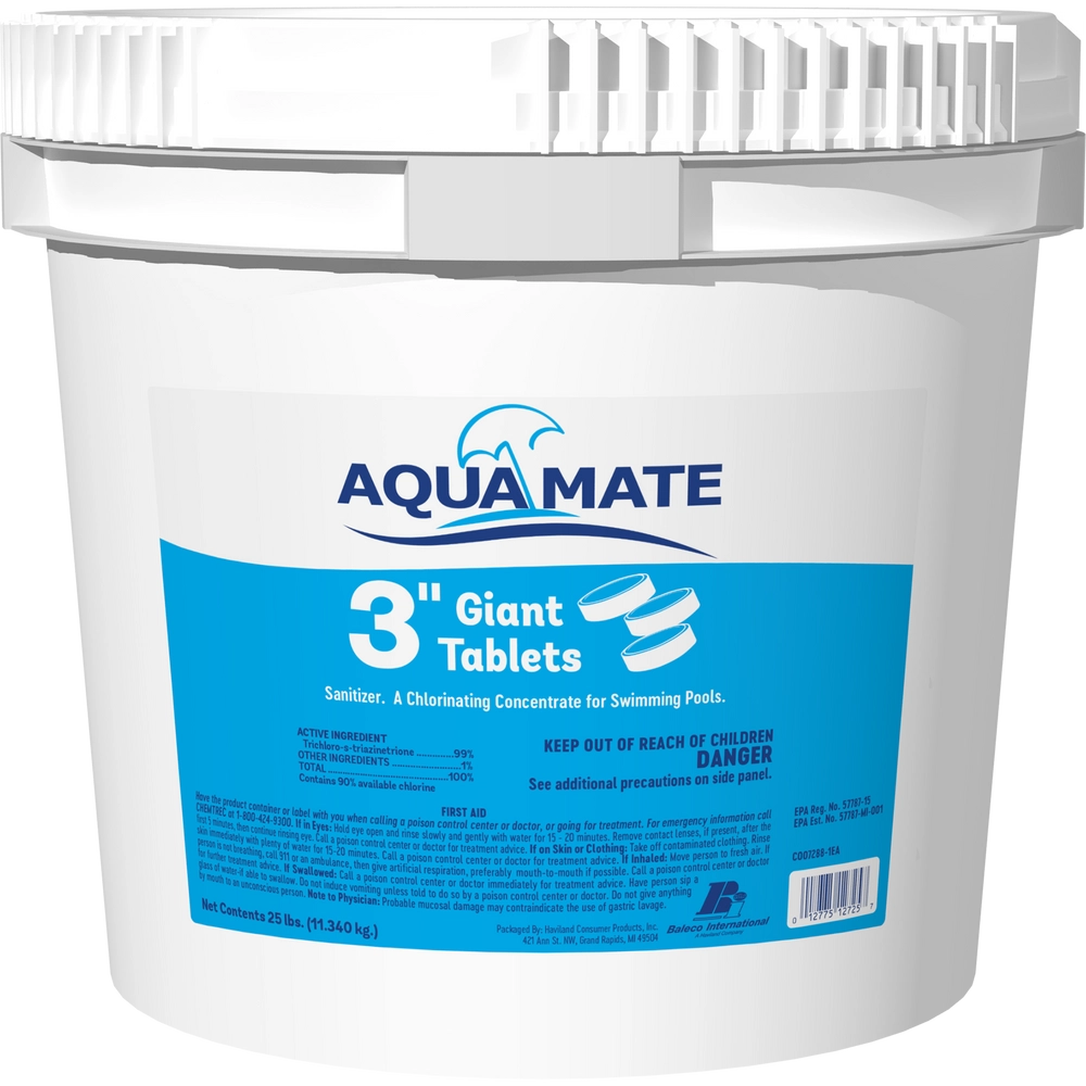 Aquamate 3" Chlorine Tablets, 25 lbs. - 0000008058 - Runnings