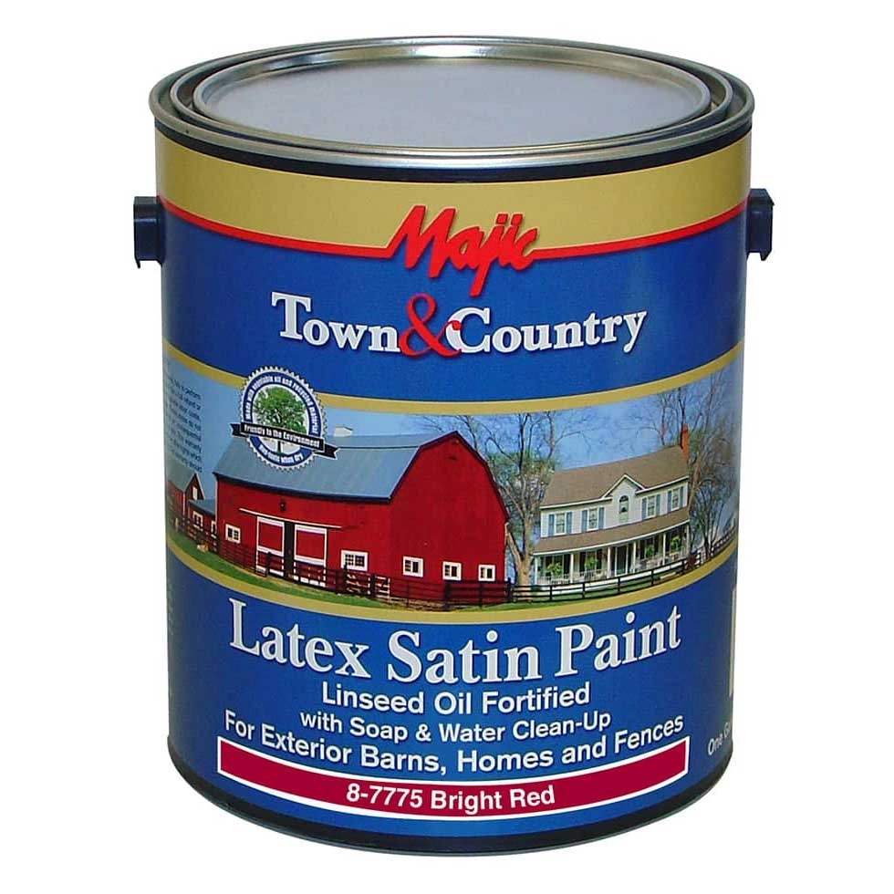 Majic Paint Town & Country Exterior Oil Base High Gloss Paint - Red, 1 ...