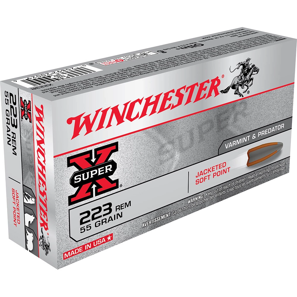 Winchester® Super-X .223 Remington, 55gr Pointed Soft Point - Runnings