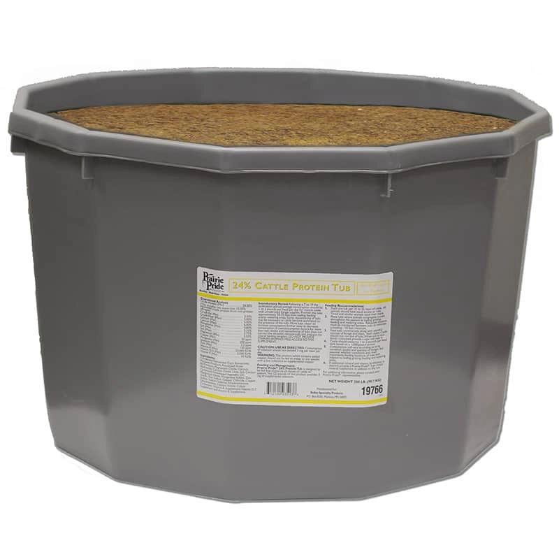 Prairie Pride Feeds® 24% Protein Tub, 200 lbs. - 0000000975 - Runnings