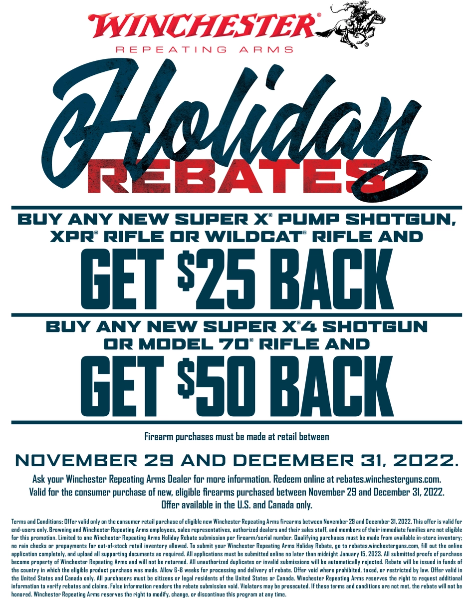 Rebate: Winchester Holiday Rebates